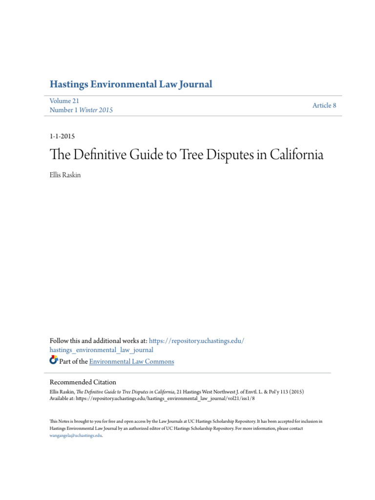 The Guide To Tree Disputes in California | PDF | Nuisance | Damages