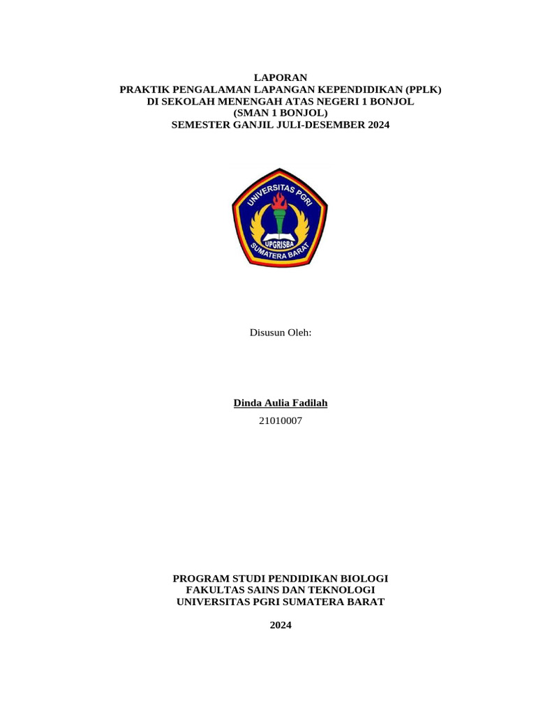 Laporan Akhir PPLK Dinda - 1807 | PDF
