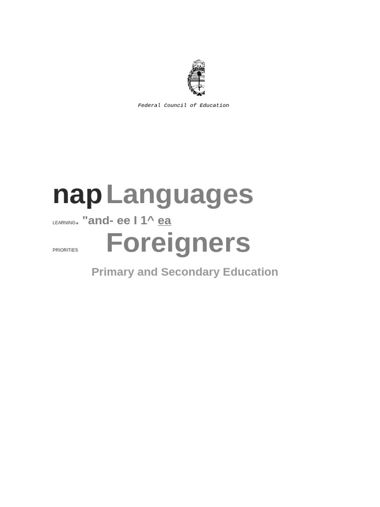 NAP of Foreign Languages. Primary and Secondary | PDF | Foreign Language | Linguistics
