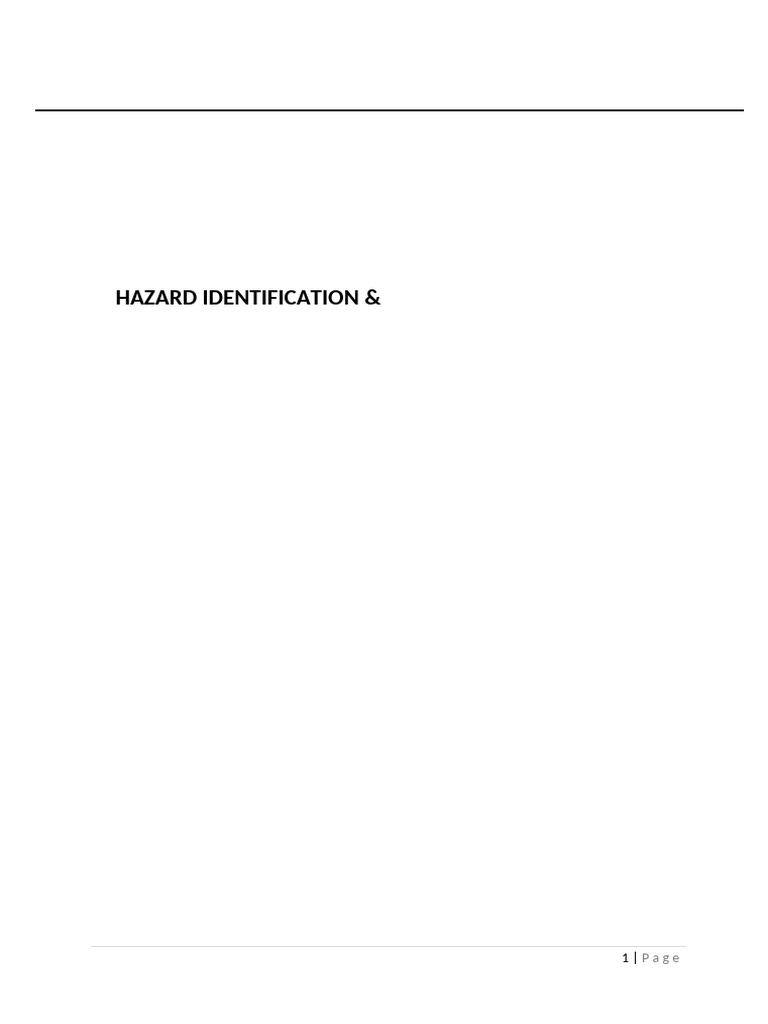 HIRA-PDF (1) | PDF | Risk | Hazards