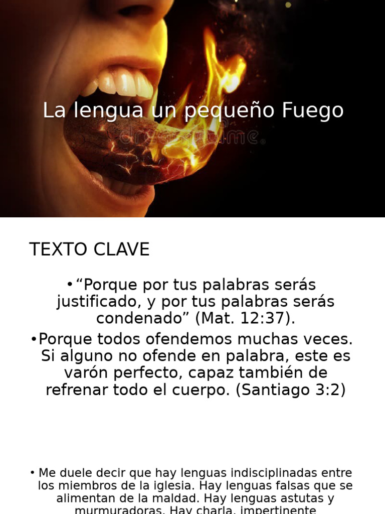 La lengua un pequeño Fuego | PDF | Creencia religiosa y doctrina