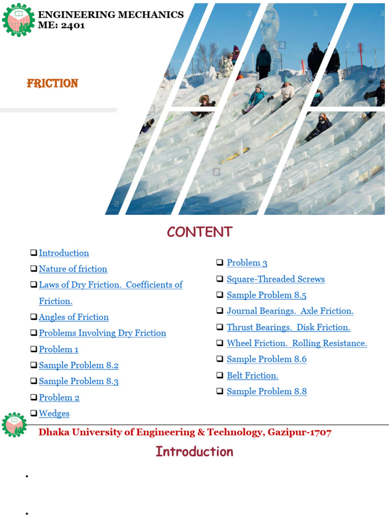 Chapter 8_Friction | PDF | Friction | Force
