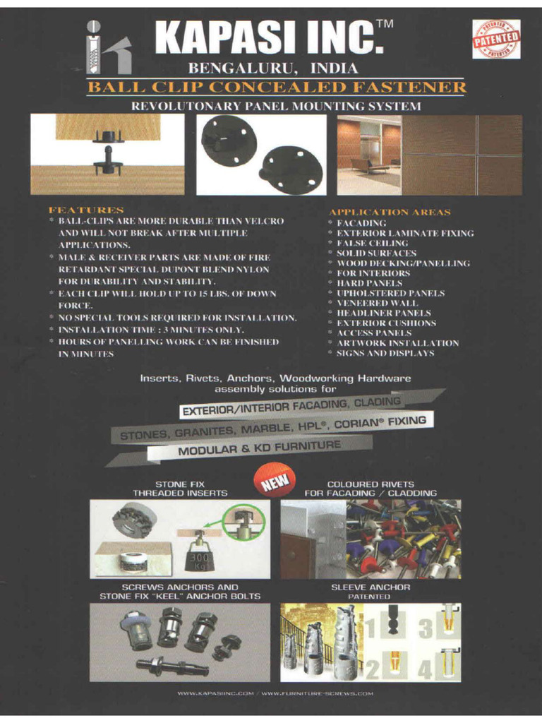 Kapasi Woodworking Furniture 8 Page Catalog | PDF