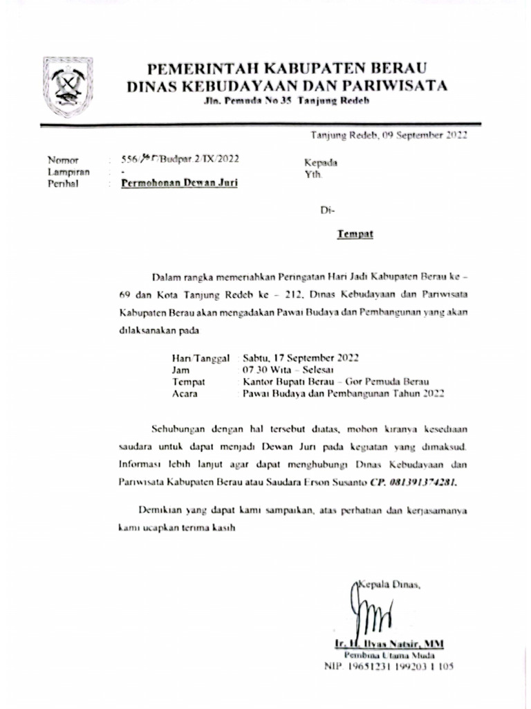 Surat Permohonan Juri | PDF