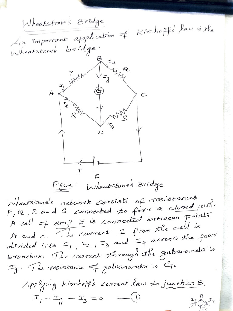 Wheatstone Bridge Notes | PDF