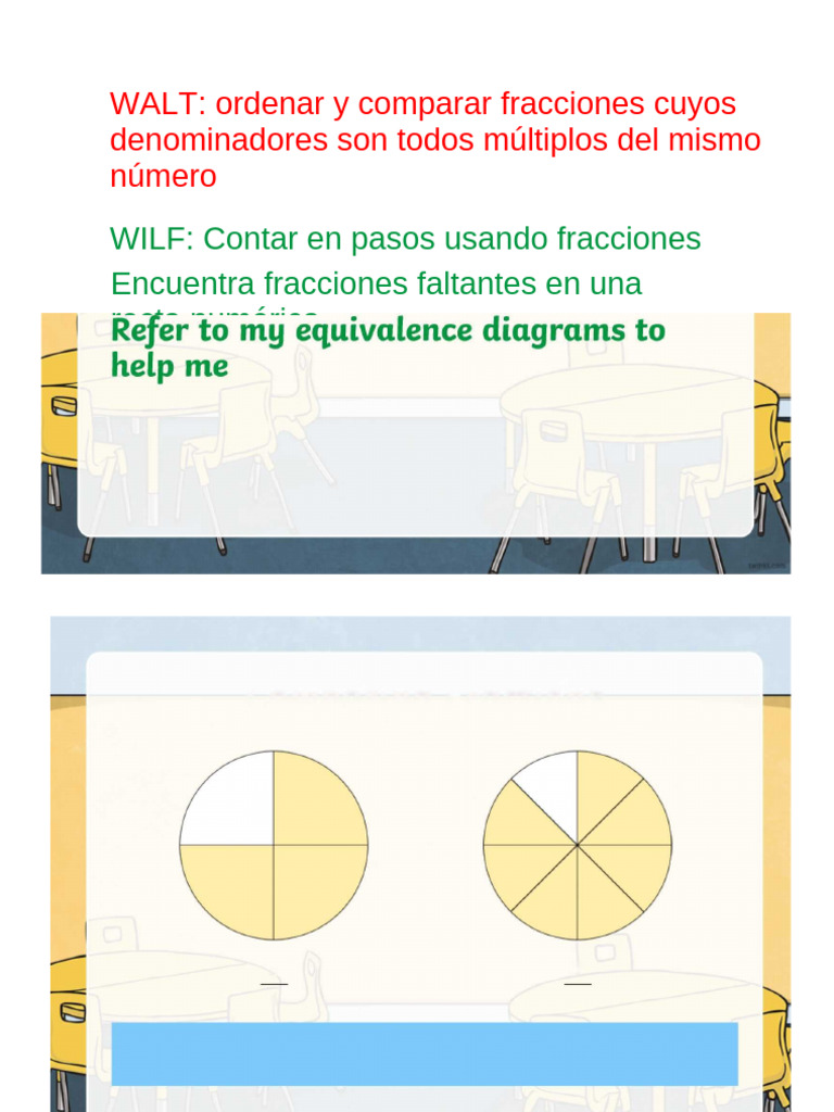 Comparando y Ordenando Fracciones PDF | PDF | Conceptos matemáticos ...