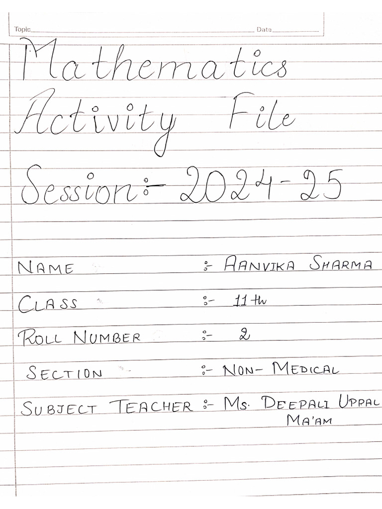 Maths Activity File | PDF