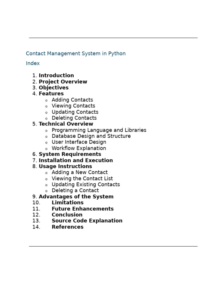 Contact Management System Pdf Databases Graphical User Interfaces