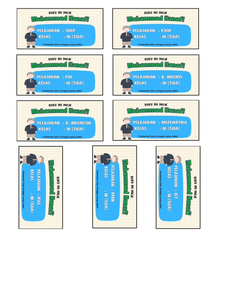 Label Buku Hanafi | PDF