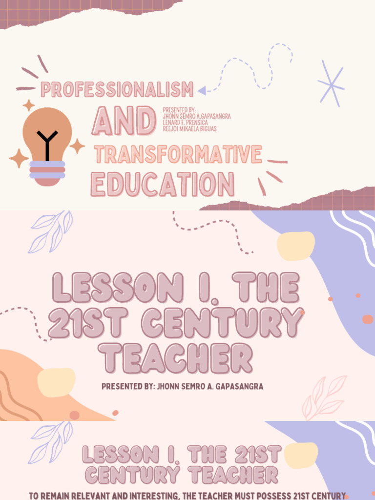 Professionalism And | PDF | Teachers | Learning