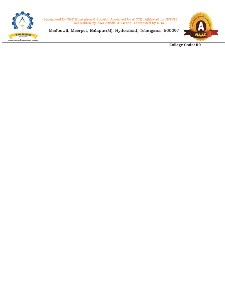 Water Conservation at TKR Engineering College | PDF | Sales | Bharatiya ...