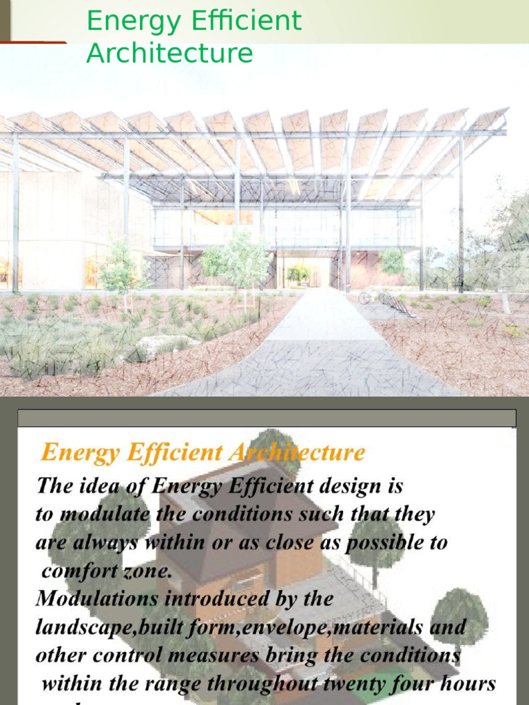 Energy Efficient Architecture 1 | PDF