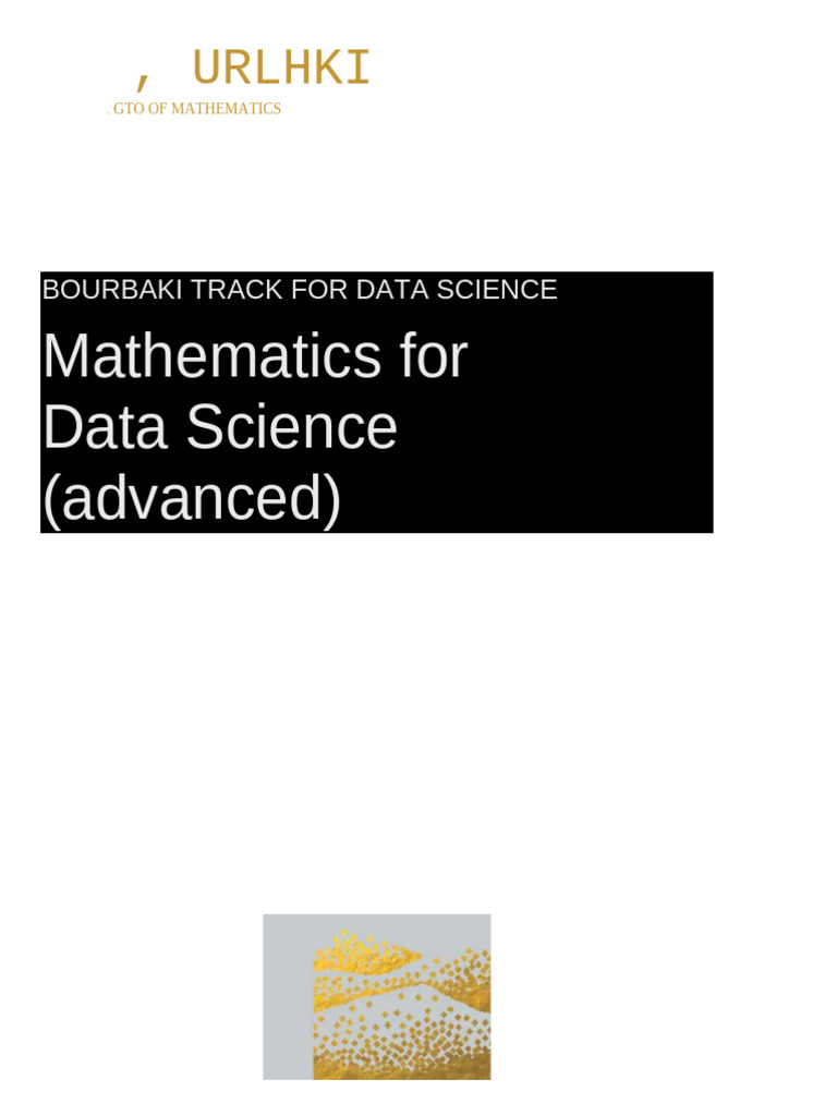 Mathematics For Data Science | PDF | Mathematics | Statistics