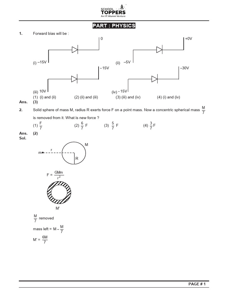 Physics Problem Set with Solutions | PDF | Capacitor | Physical Phenomena