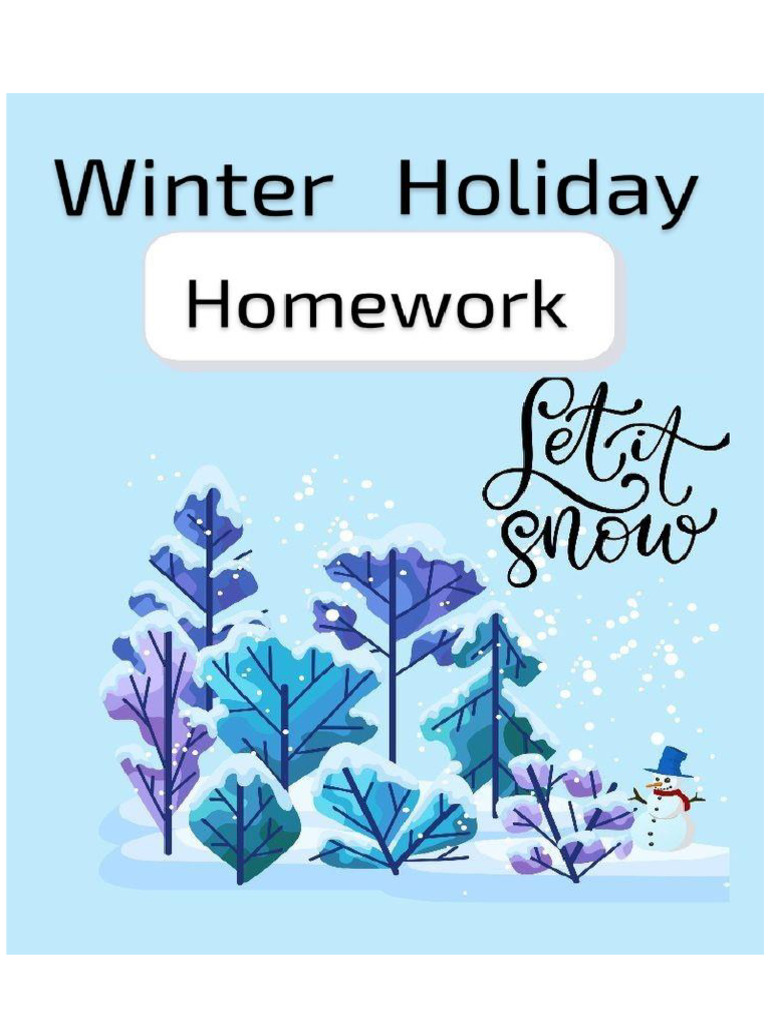 Class 3 - Winter Holiday Homework | PDF