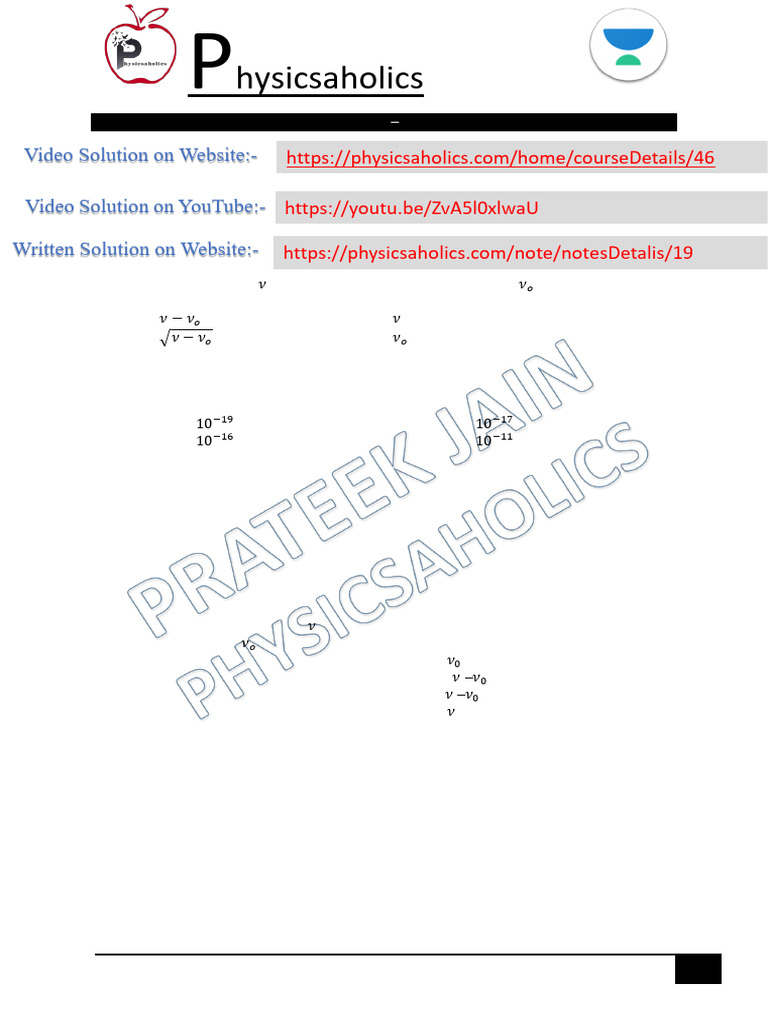Photoelectric Effect: DPP-3 Questions | PDF | Photoelectric Effect | Electromagnetic Radiation