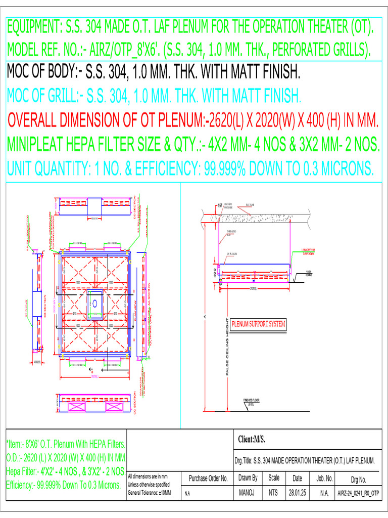11 G.a.drawing of Ot Laf Plenum For Major Ot | PDF
