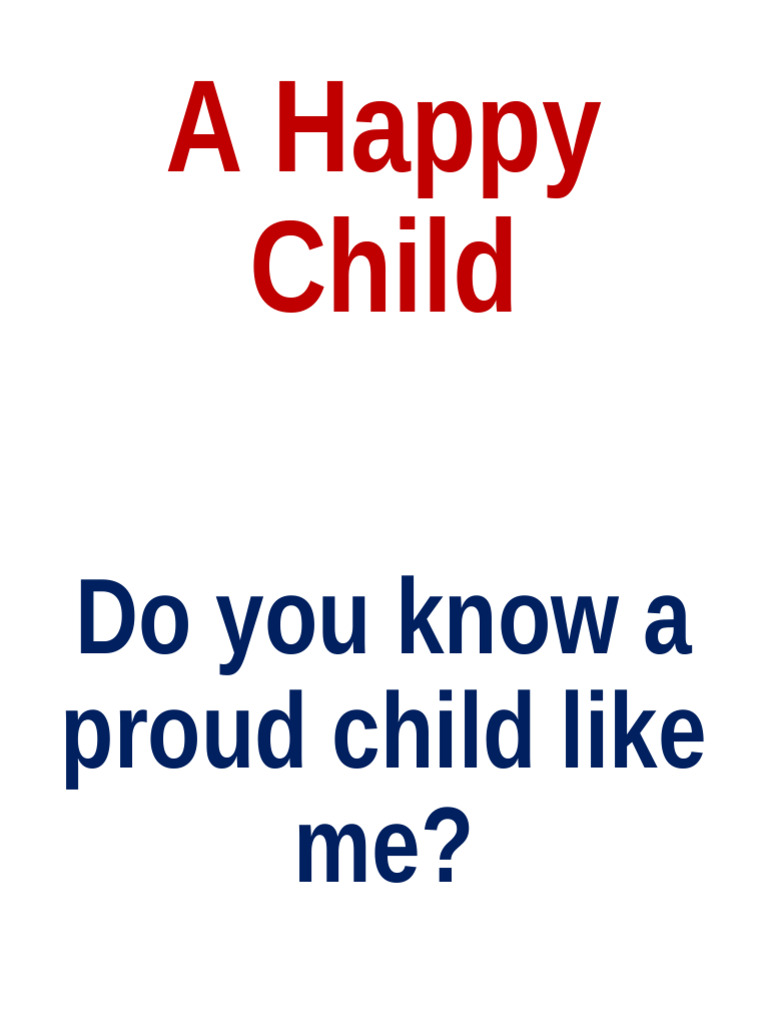 A Happy Child Poem | PDF