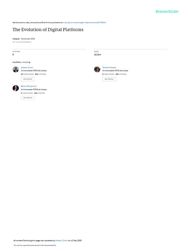 Emerging of Digital Platform | PDF | Internet Of Things | Cloud Computing
