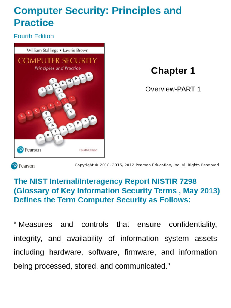 CH01 Overview - Introduction-Part1 | PDF | Computer Security | Security