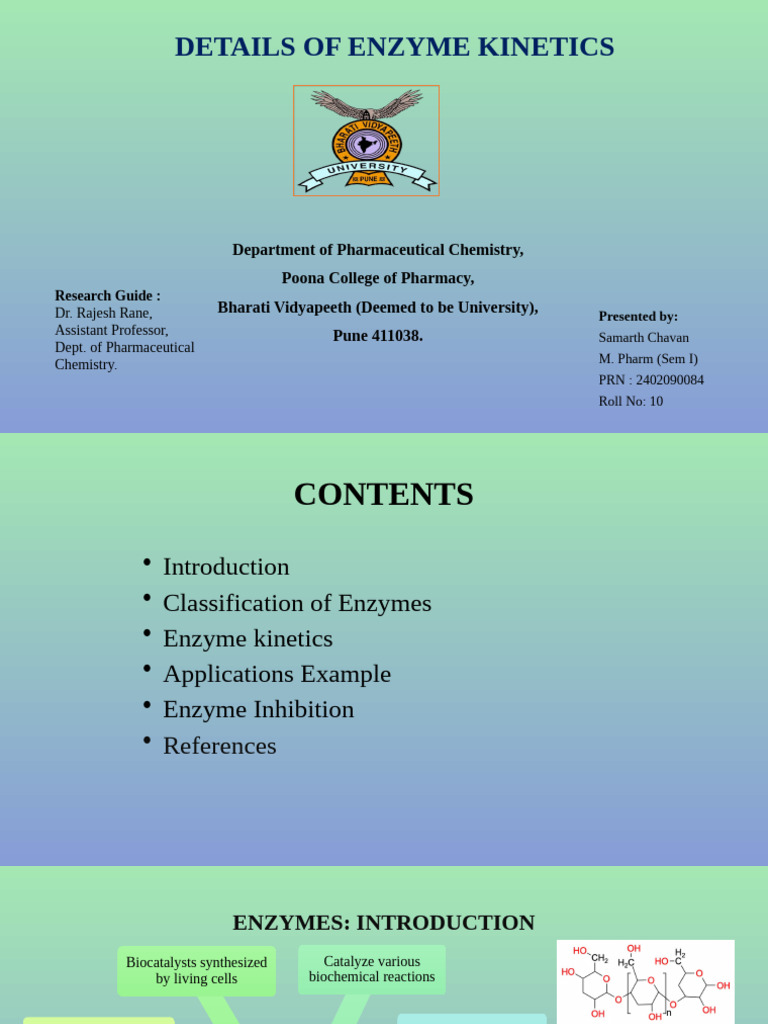 enzymes kinetics | PDF | Enzyme | Enzyme Kinetics