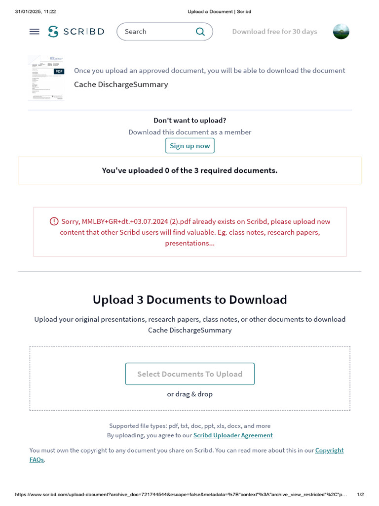 Upload a Document _ Scribd | PDF | Scribd | Digital Technology