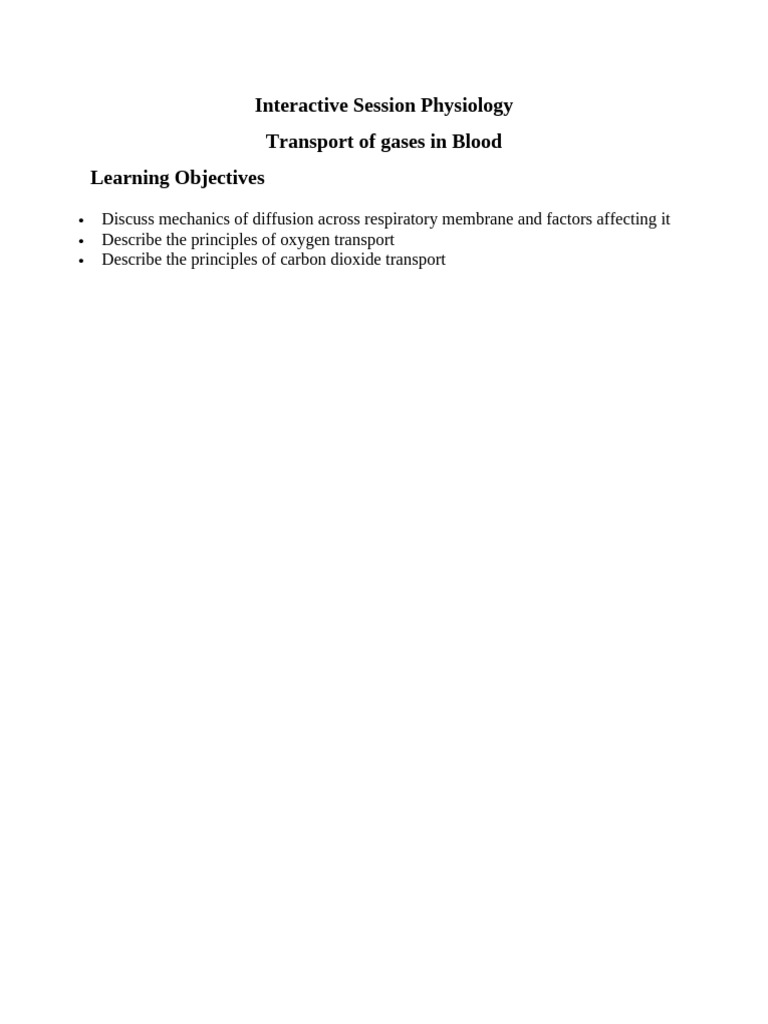 Interactive Session Physiology | PDF
