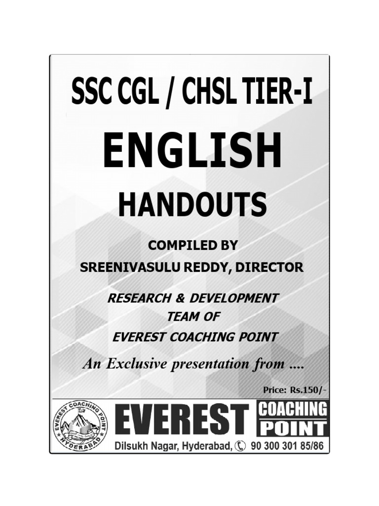 English Handouts | PDF | English Language | Verb