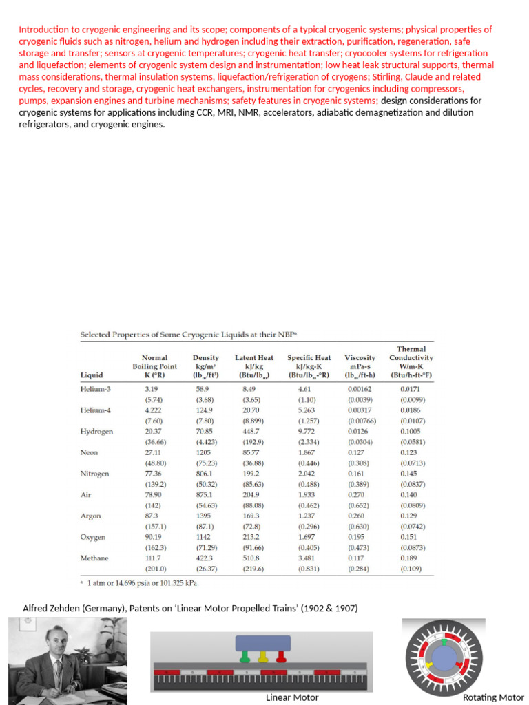 Overview of Cryogenic Engineering Systems | PDF | Cryogenics | Engines
