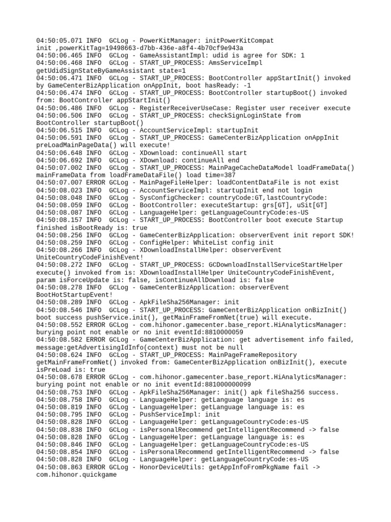 GameCenter Startup Log Analysis | PDF | Internet | Computer Engineering