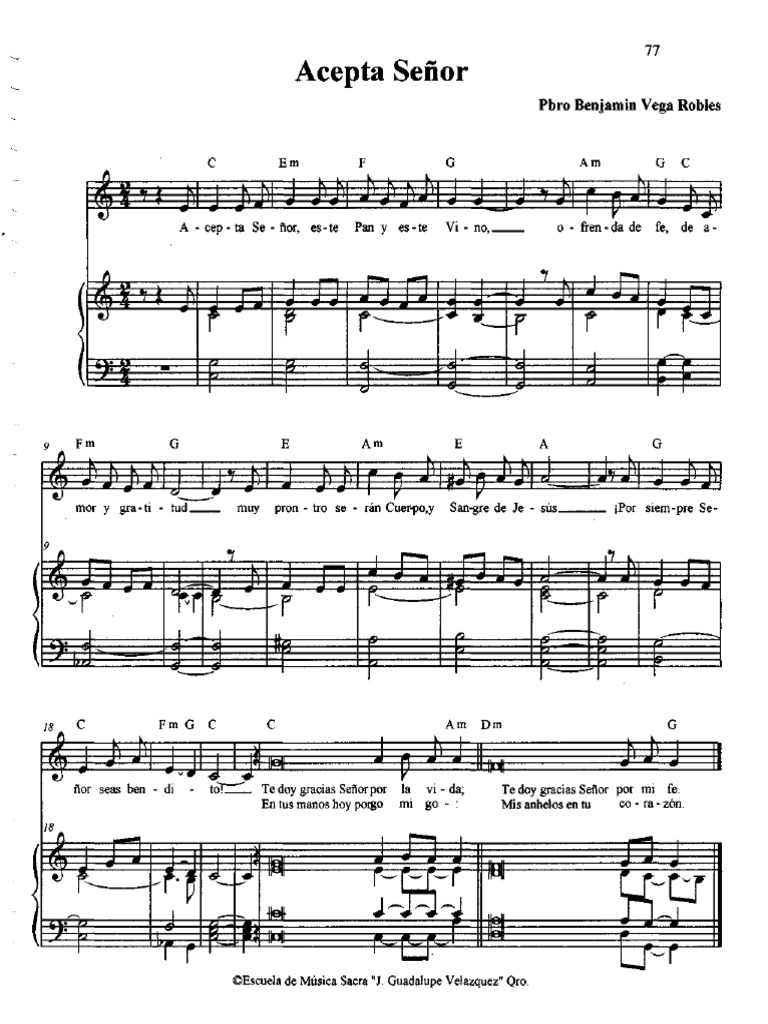 Acepta Señor Benjamín Vega | PDF