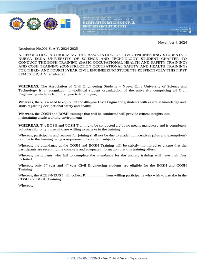 Long Template For ACES LETTER | PDF