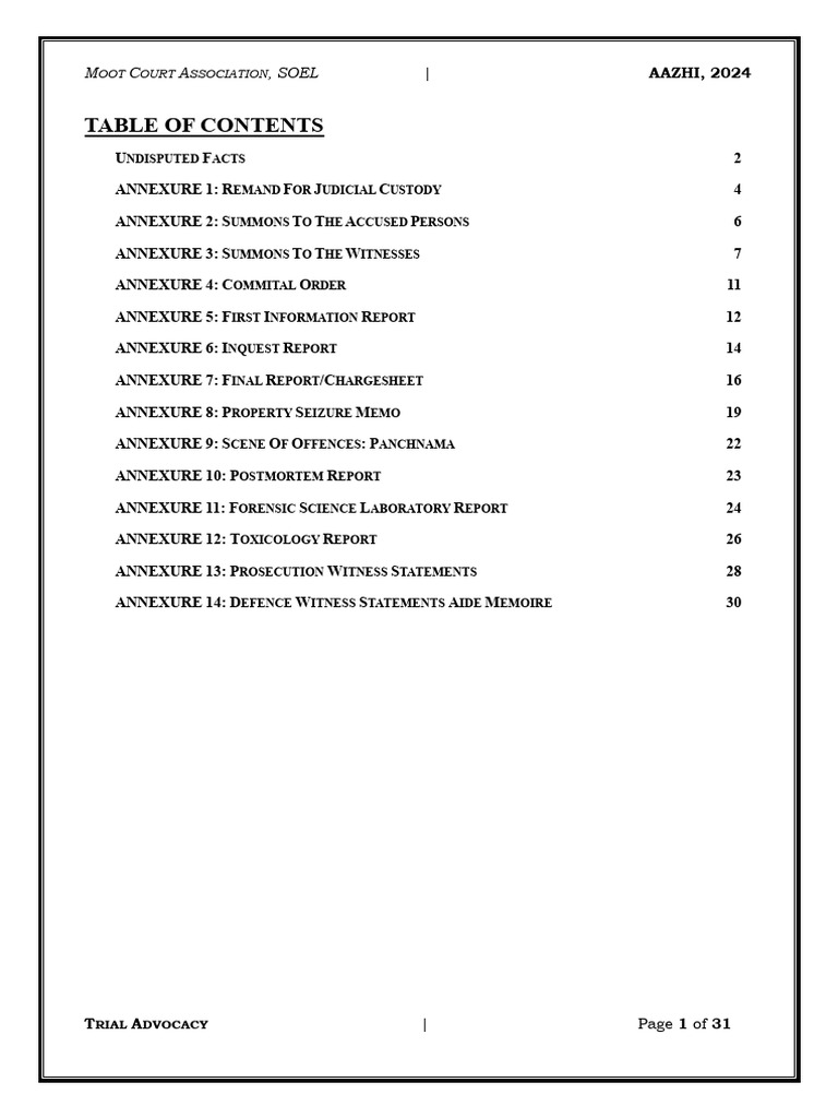 Aazhi Trial Proposition | PDF | Fingerprint | Arrest