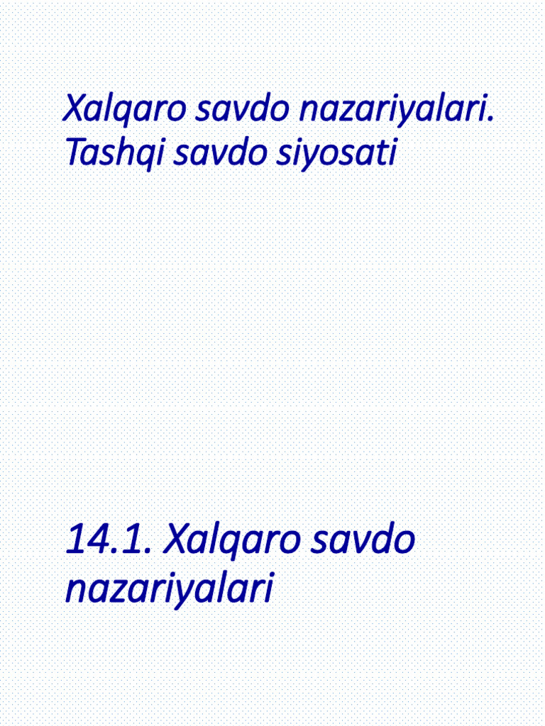 14-Mavzu. Makroiqtisodiyot-Taqdimot | PDF