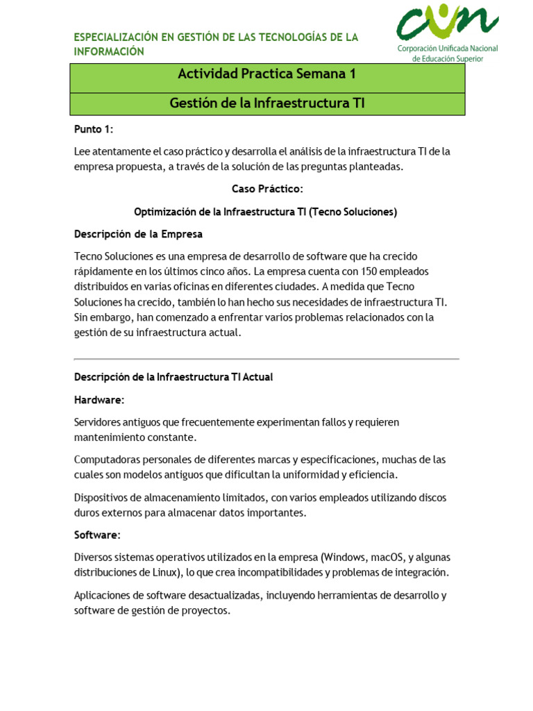Actividad Practica Semana 1 GI TI | PDF | Tecnologías de la información ...