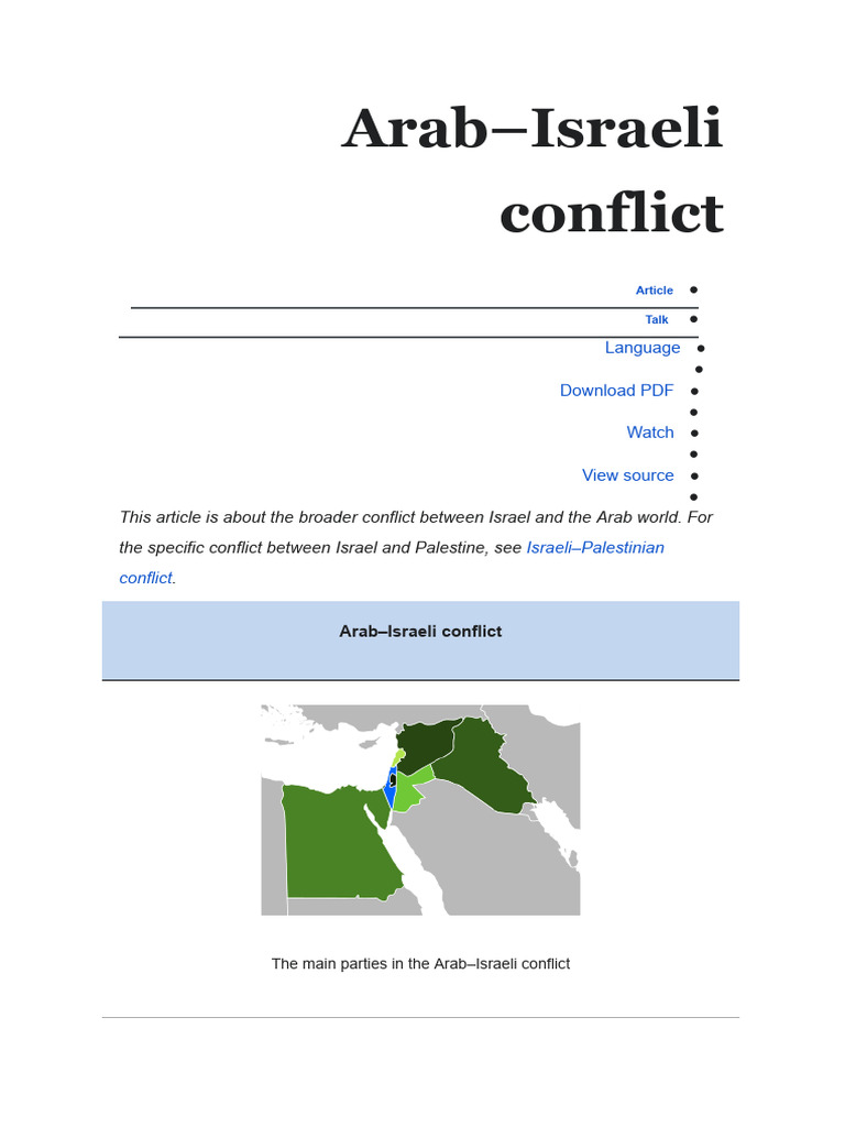 Conflicts in the middle east | PDF | Israel | World Politics
