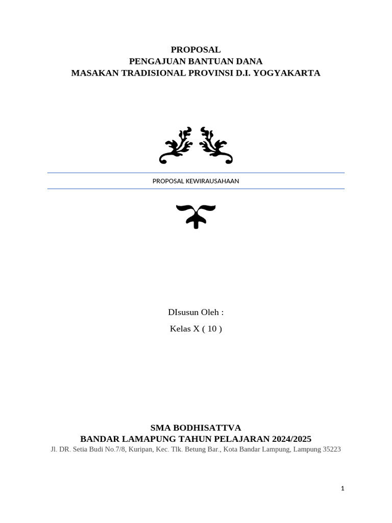 Proposal Wirausaha | PDF