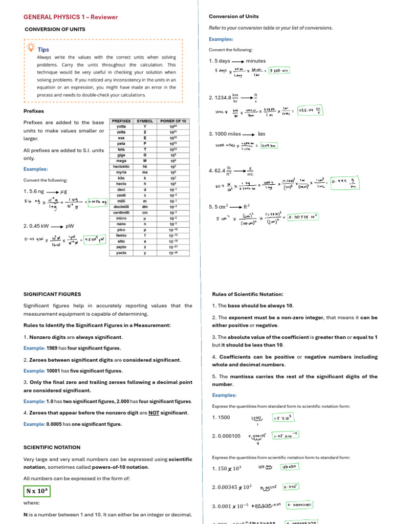 Physics1 Monthly Test Reviewer | PDF | Euclidean Vector | Velocity