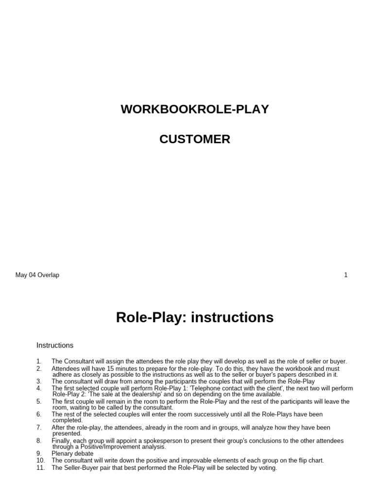 Customer service role play | PDF | Sales | Share Repurchase