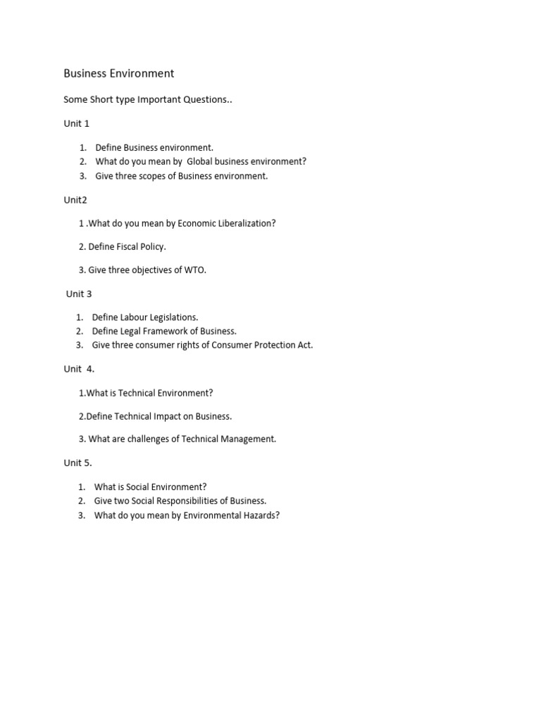 Business Environment | PDF