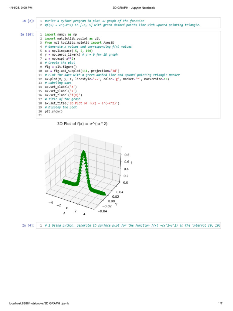 3D Graphing Functions in Python | PDF | Mathematical Relations ...