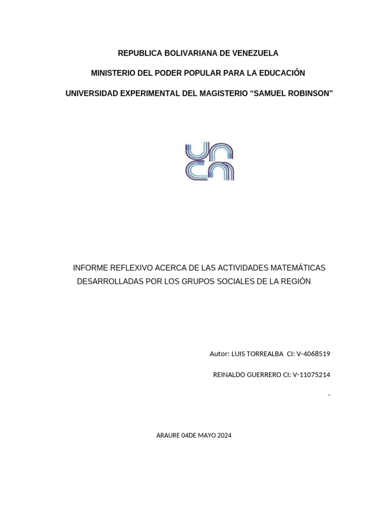 Tema 2 Reinaldo Guerrero Luis Torrealba | PDF | Matemáticas | Conocimiento