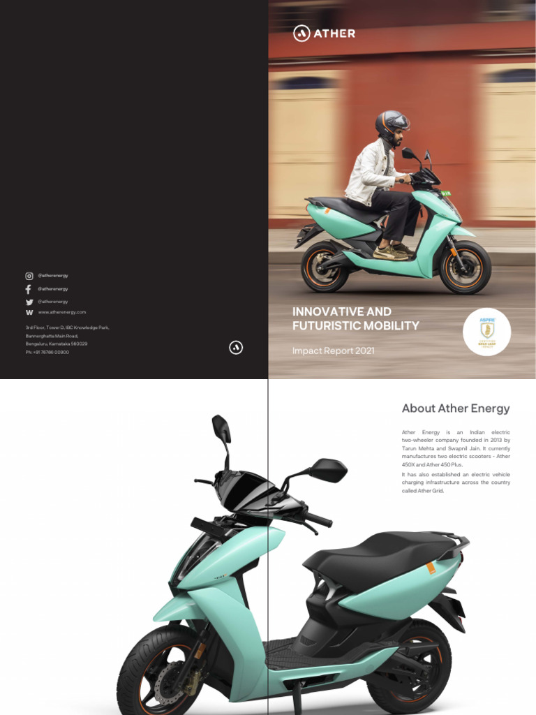 Ather Energy Impact Report 2021 | PDF | Electric Vehicle | Sustainability