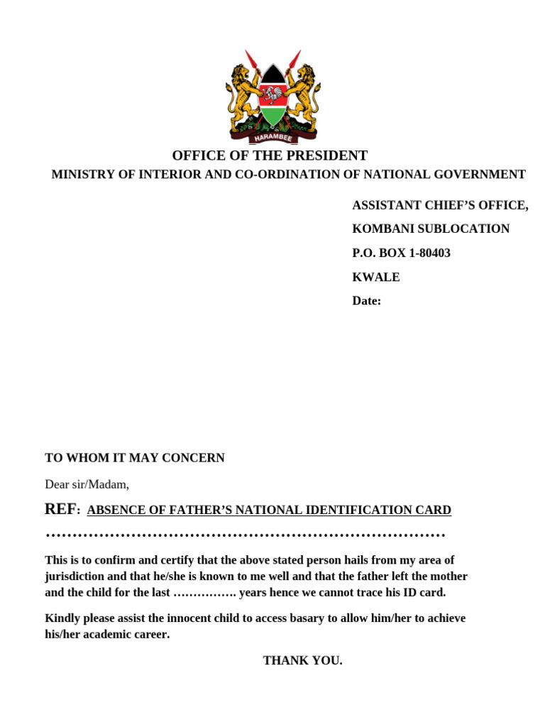 One Parent Missing Letter | PDF