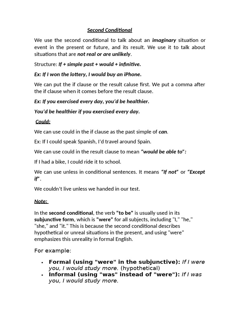 Second Conditional 12th, Nov | PDF | English Language | Language Families