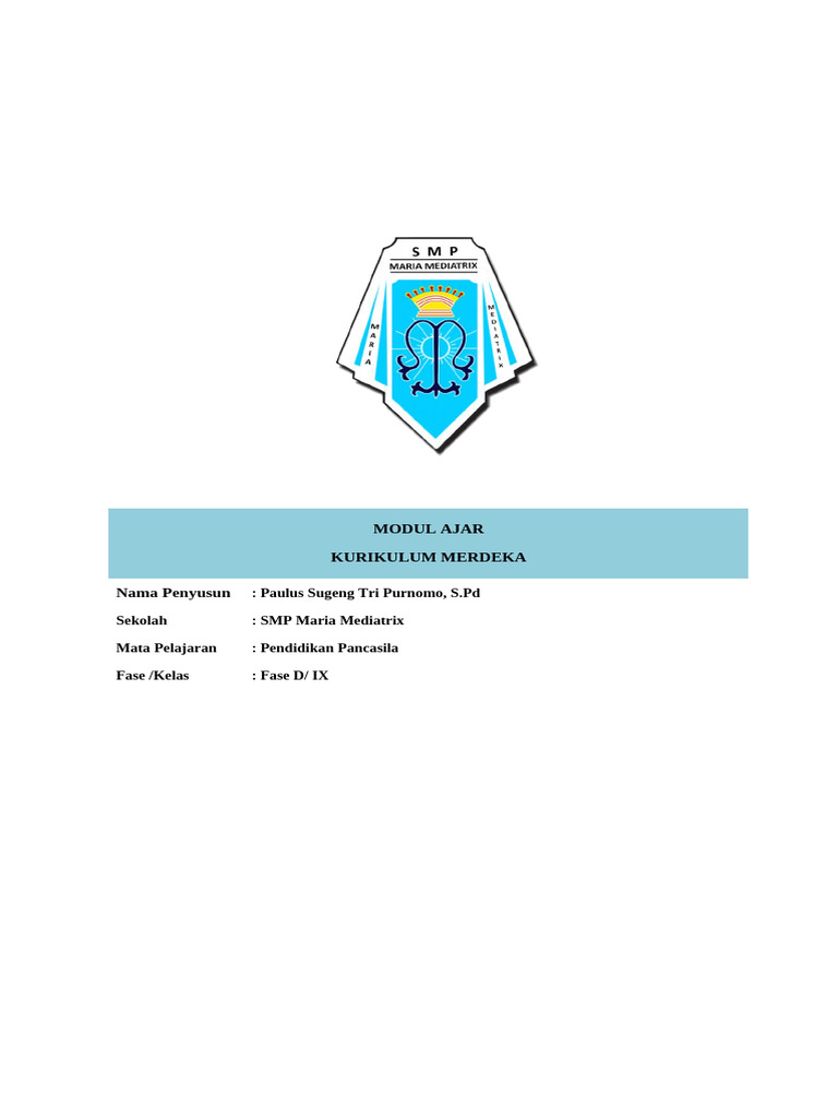 3 - Modul Ajar Pend Pancasila KLS 9 Bab 3 | PDF