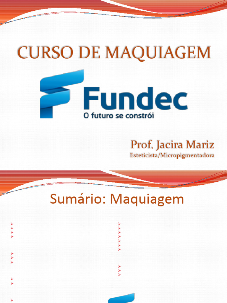 Curso de Maquiagem Fundec 2019 | PDF | Cosméticos