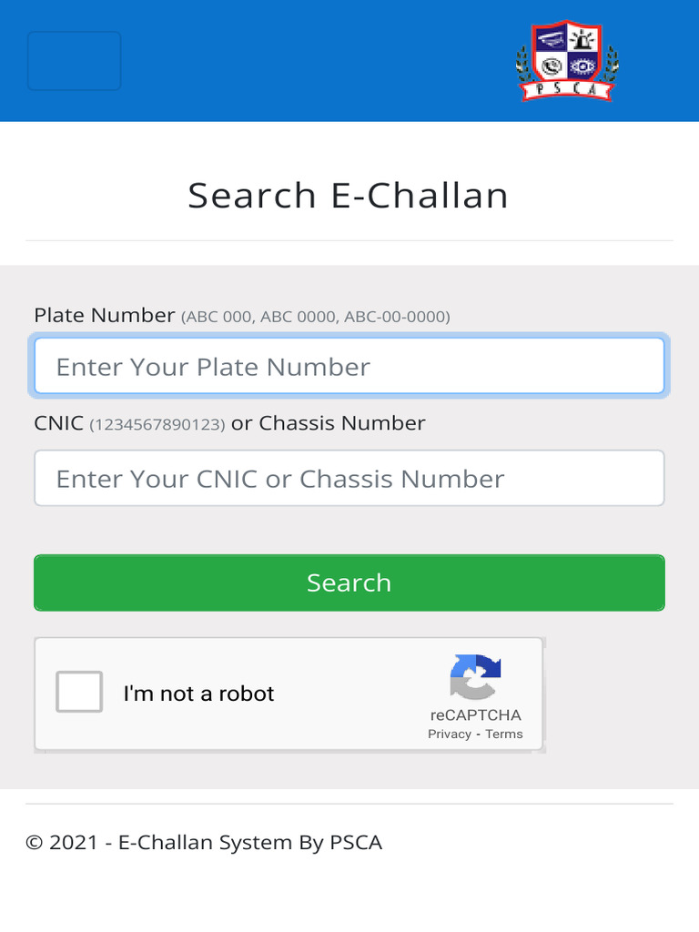 PSCA E-Challan System | PDF