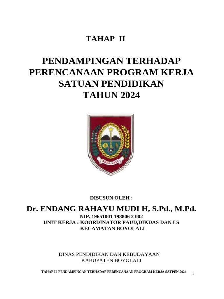 00 Tahap Ii - Pendampingan Satpen-Endang Rahayu) | PDF