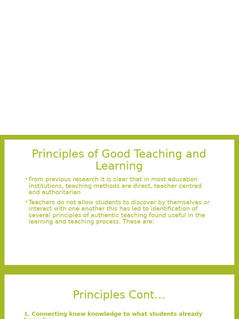 Principles of Effective Teaching | PDF | Learning | Teachers